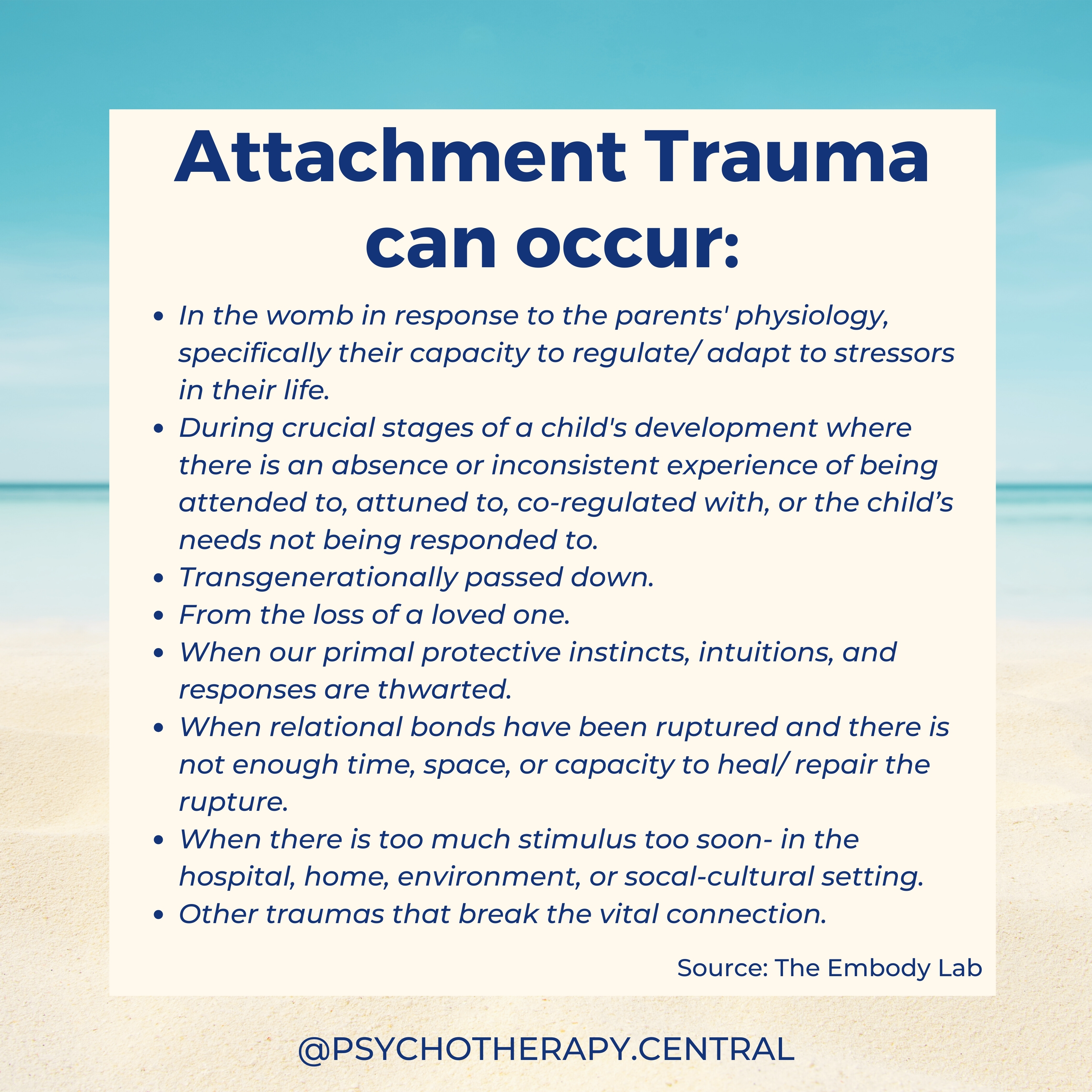 Attachment Trauma