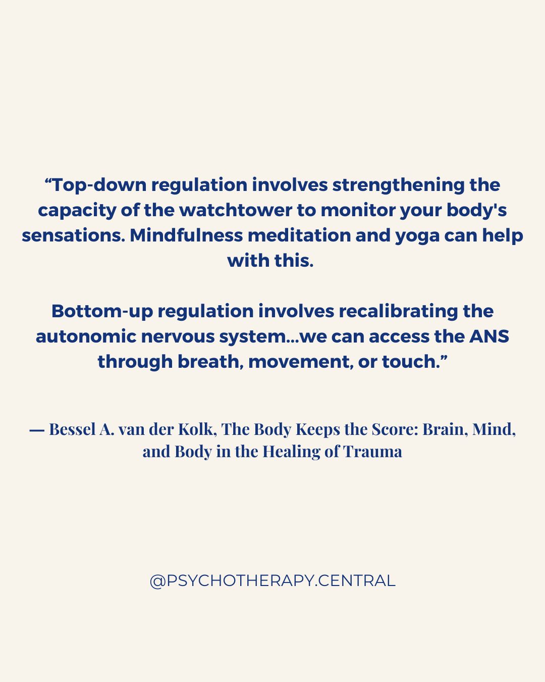 A Bottom-Up Approach to Trauma