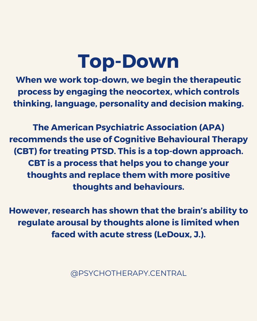 A Bottom-Up Approach to Trauma