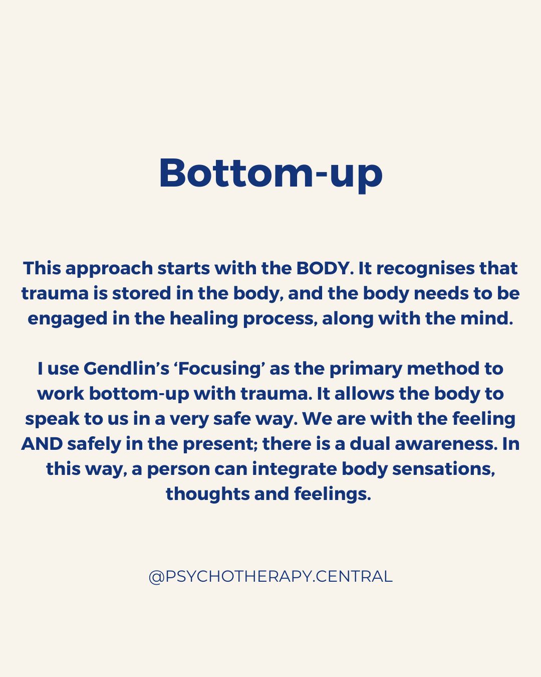 A Bottom-Up Approach to Trauma